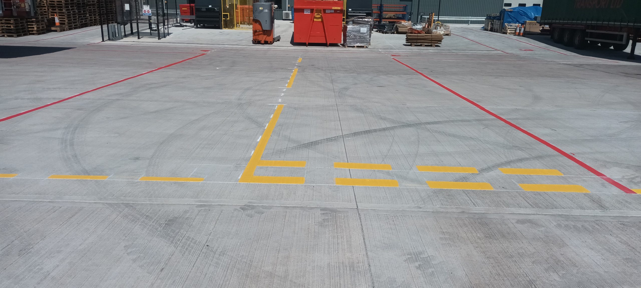 Distribution yard markings Exeter - Elite Markings